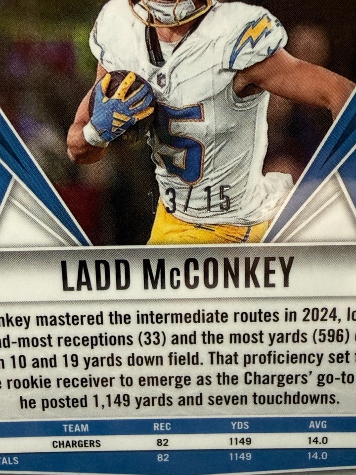 Ladd McConkey 2025 Panini Phoenix #66 Bronze Seismic 13/15 Los Angeles Chargers | eBay