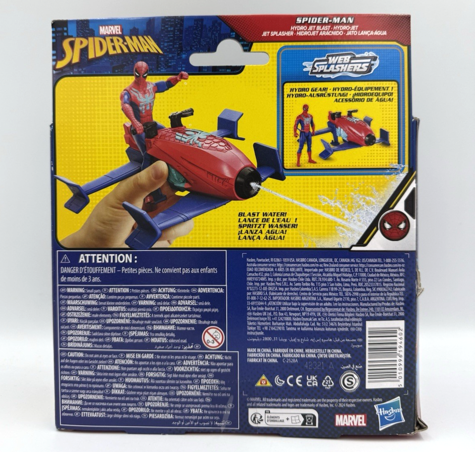 Marvel Epic Hero Series Web Splashers Spider-Man Hydro Jet Blast 4-Inch ...