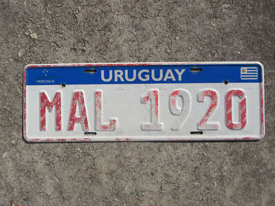 Uruguay Mercosur Public Transit License Plate MAL 1920 South America ...
