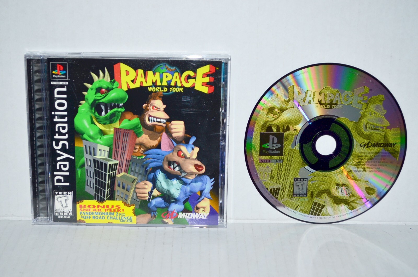 Rampage World Tour (Sony PlayStation 1, 1997) PS1 PSOne PSX 2 3 Reg ...