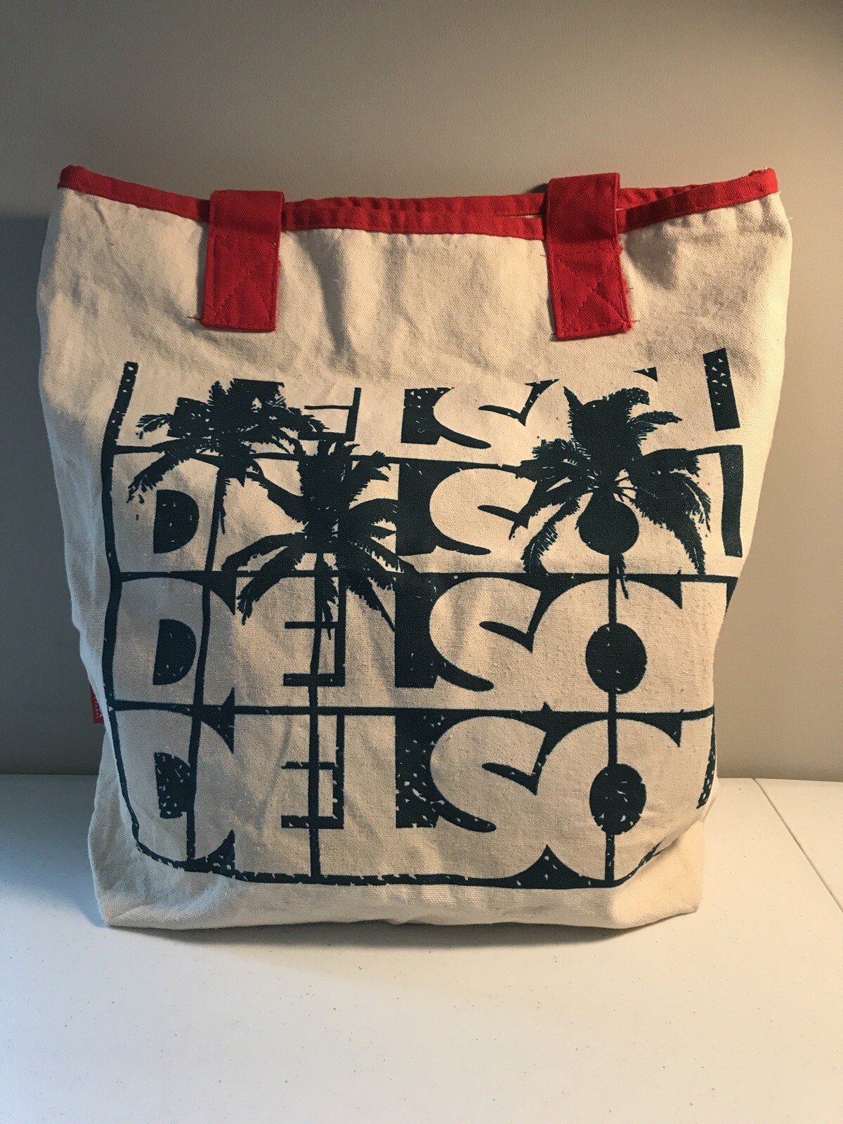 Del Sol Color Changing Tote Cotton Canvas Palm Trees Red Reusable ...
