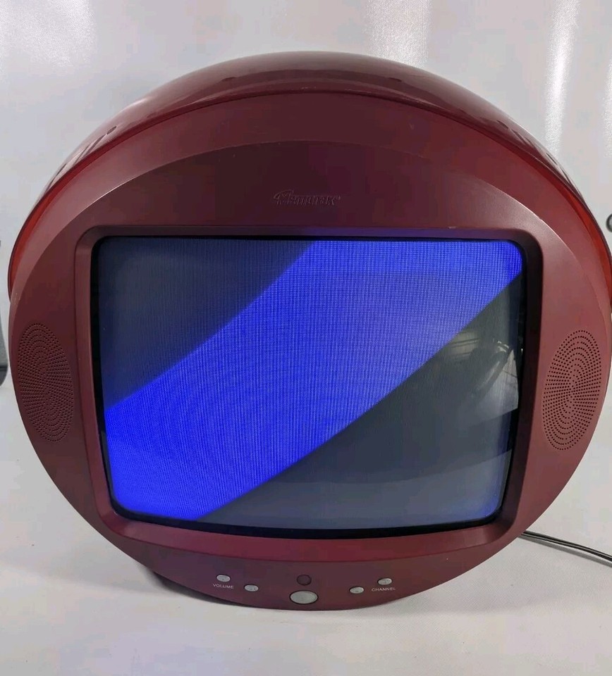 Memorex MSP-TV1300 Red Sphere Ball 13" CRT TV Retro WORKING Videoball ...