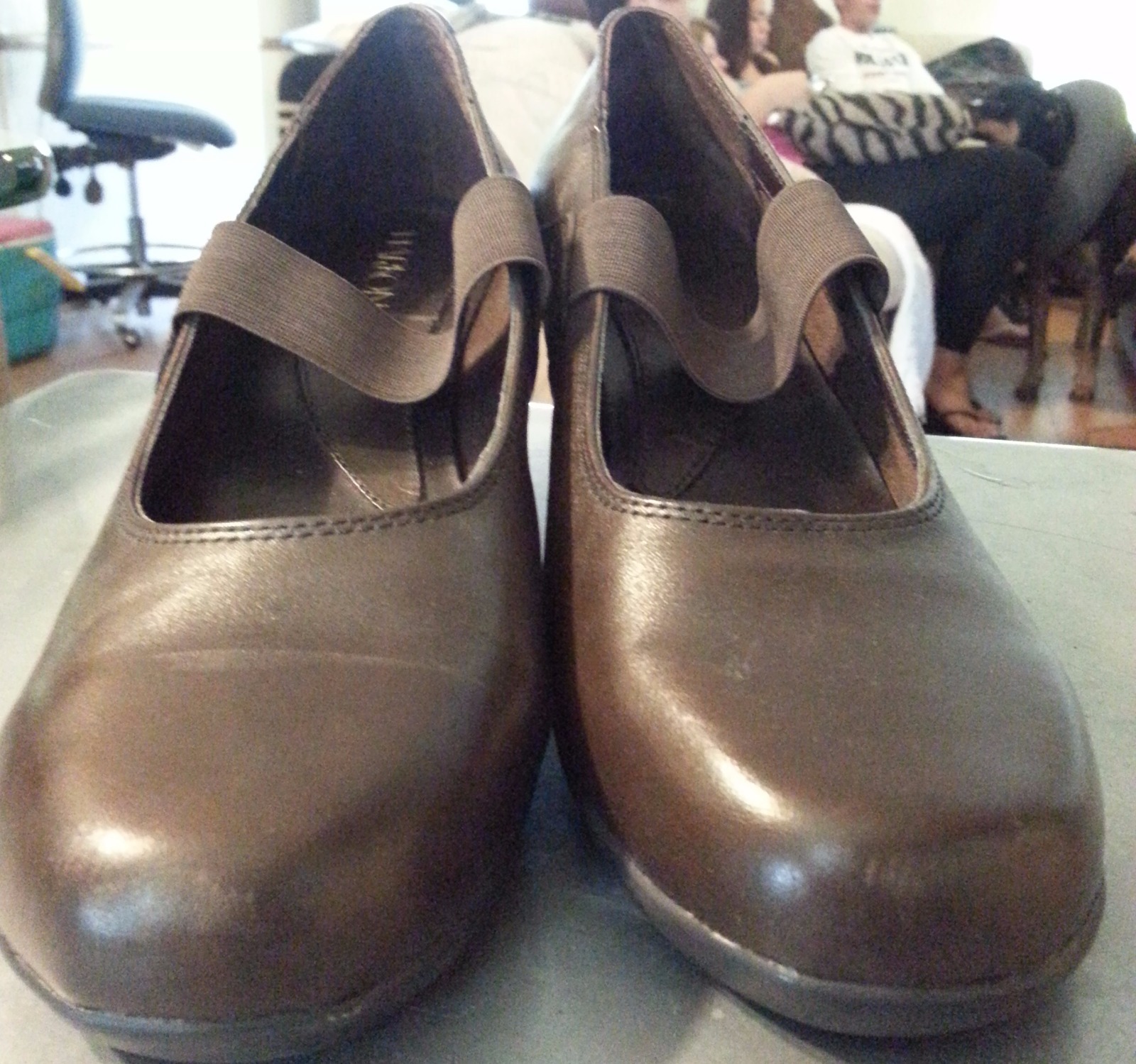 Markon shoes wedges mary janes womens brown size 9-M elastic strap 3 ...