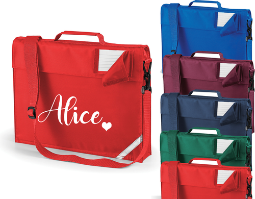 Personalised Joined Name Strap Book Bag Backpack Back to School Bookbag ...