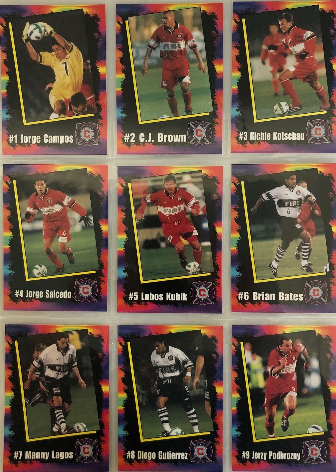 Chicago Fire 1998 Soccer Cards Issued by Athletico; MLS *EXTREMELY RARE ...