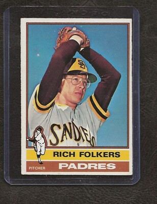 1976 O-Pee-Chee, OPC, #611 Rich Folkers, San Diego Padres, EX, Tough ...