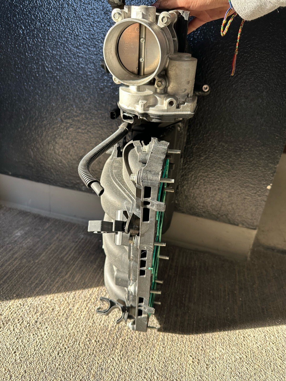 2015 Ford Edge Titanium Upper Intake manifold with Throttle body 3.5L ...
