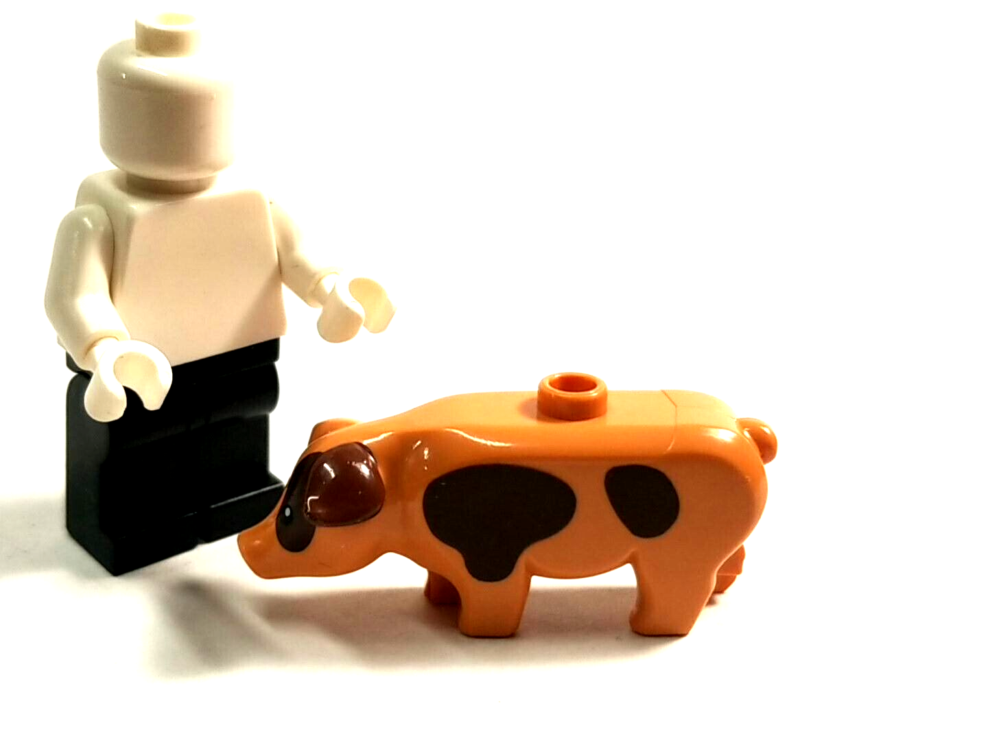 LEGO Pig Nougat Piggy Farm Animal Swine Printed Face Minifigure Piglet ...