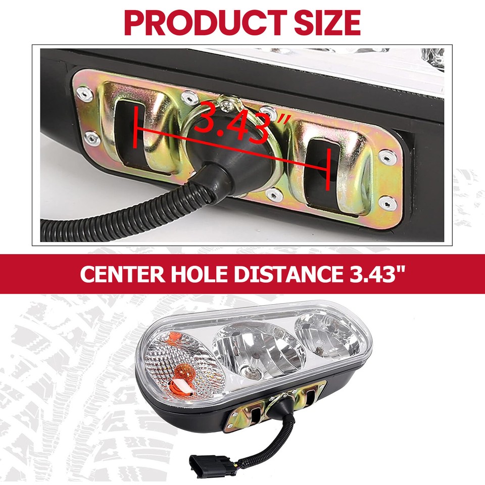 Universal Halogen Snow Plow Lights For Boss Western SnowDogg Blizzard ...