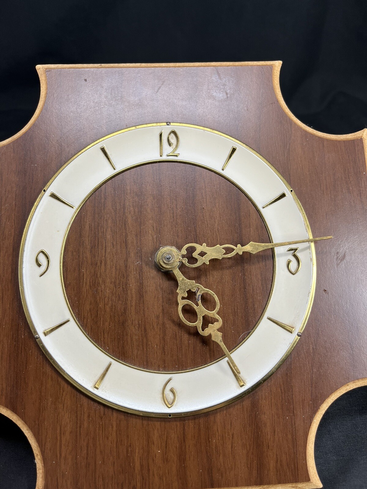 Solid walnut wall clock, good working order | eBay