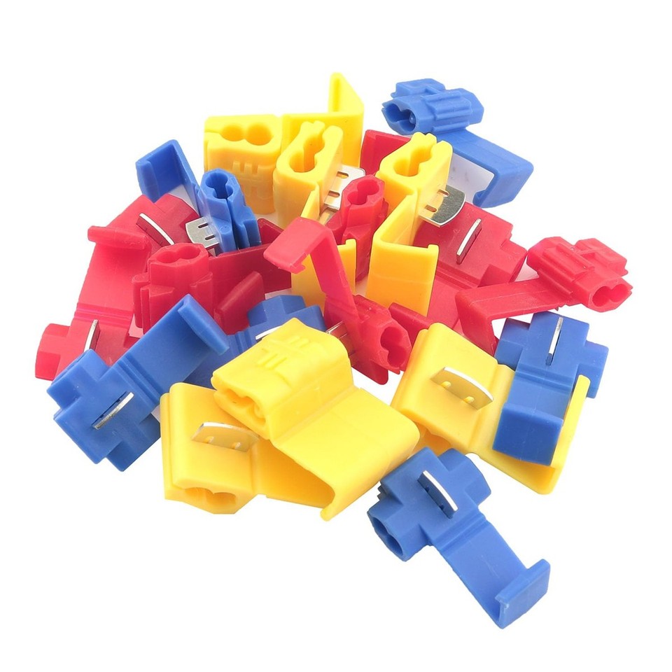 50/400Pcs T-Tap Snap Wire Connectors Quick Splice Electric Cable Crimp ...