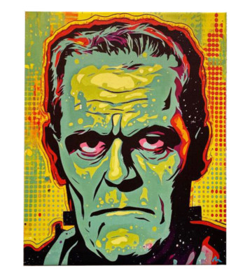 Frankenstein Pop Art & Abstract Print Canvas Comic Art Horror Film ...