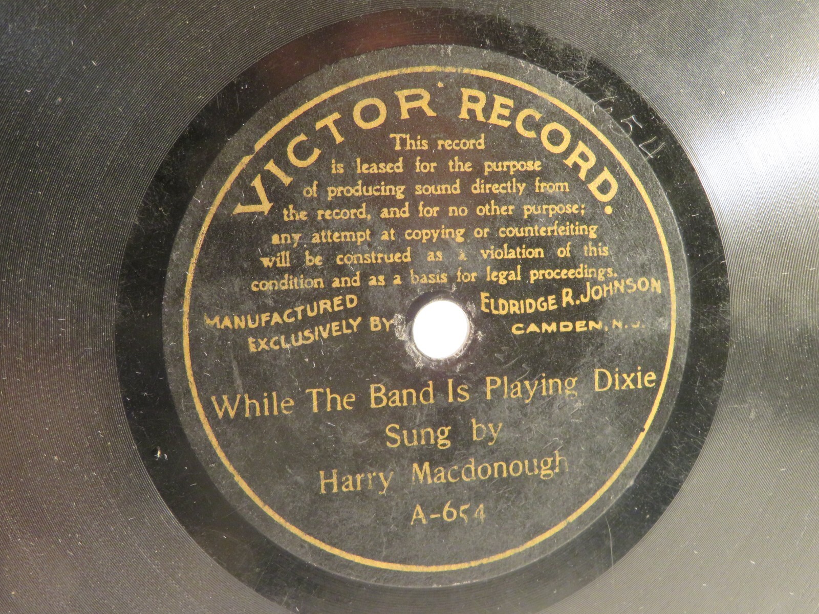 Victor 7" "Pre Dog" Record - Eldridge R. Johnson - dates to 1900 - Rare ...