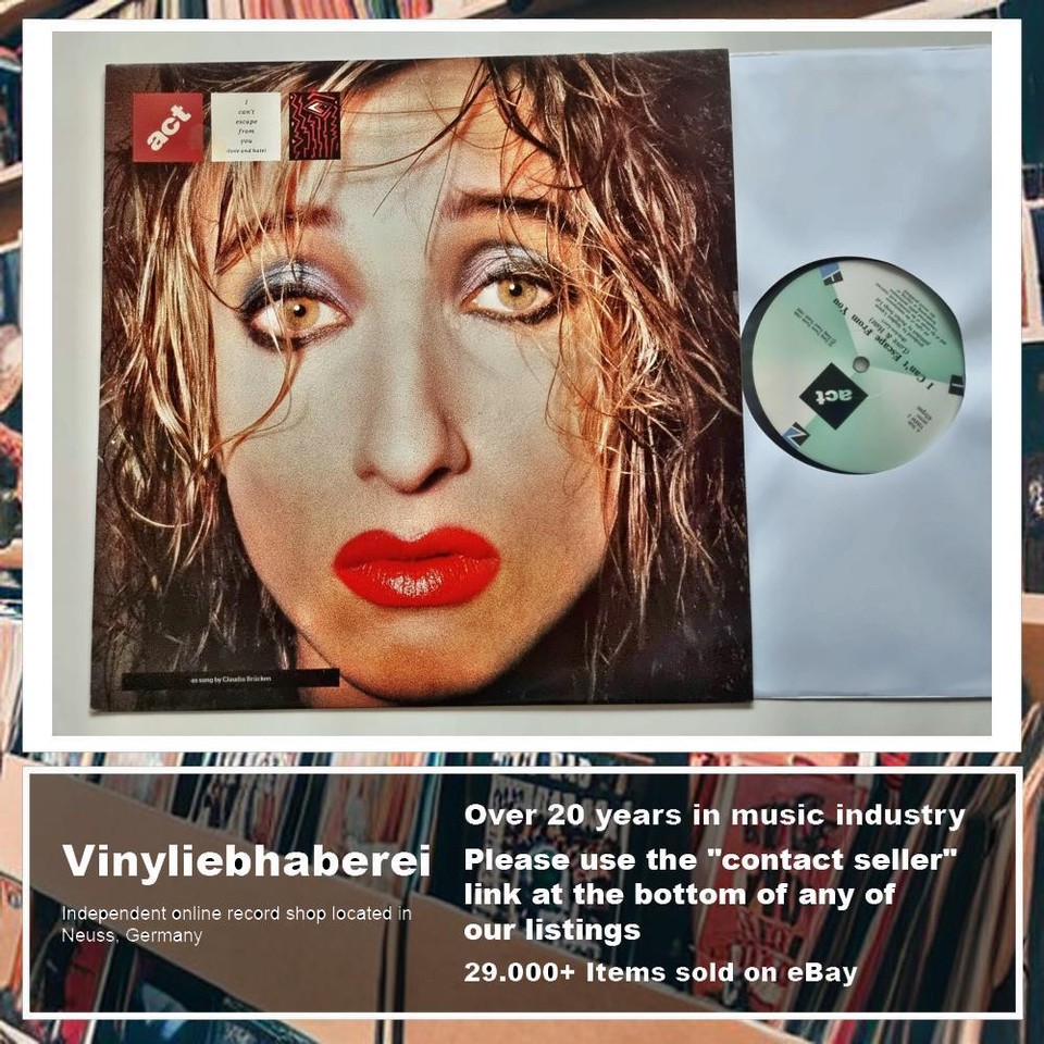 Act - I Can't Escape From You 12'' Vinyl Maxi UK/ Claudia Brücken ...