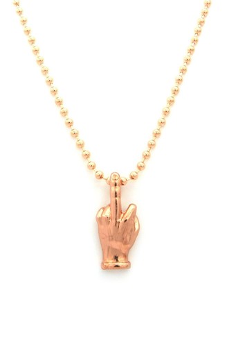 NEW MIDDLE FINGER PENDANT &3mm/27" BALL CHAIN HIP HOP NECKLACE - MMP39 ...