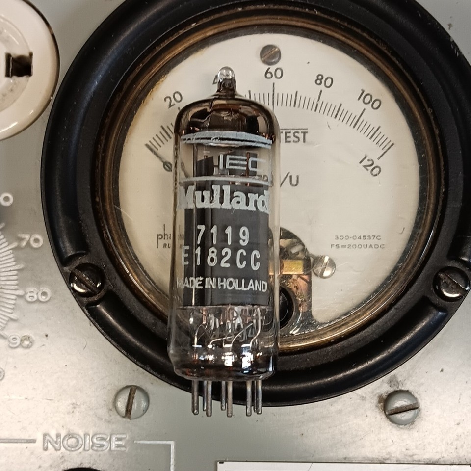 IEC MULLARD NOS 7119 E182CC STRONG AND BALLANCED TUBE, TV-7D/U TESTED # ...