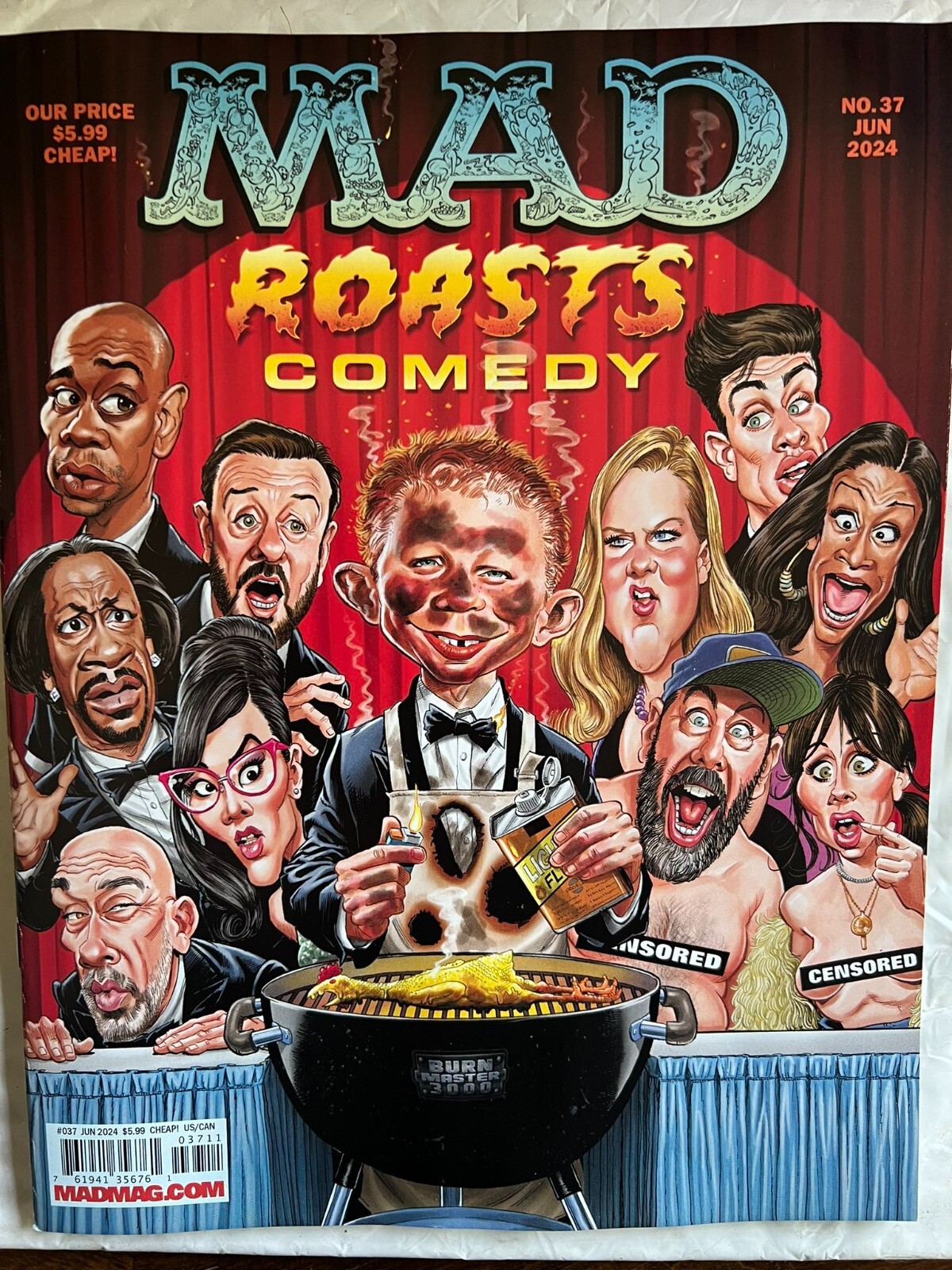MAD MAGAZINE JUNE 2024 #37 RARE MAD ROASTS COMEDY ISSUE ALFRED ON COVER ...