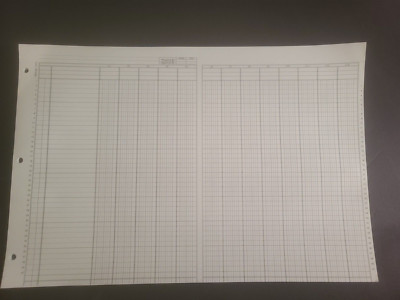 (50 SHEETS) 13 COLUMN 11 x 16 3/8" 3-ring Ledger Accounting Work GREEN ...