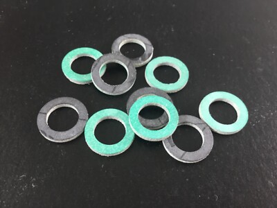 C.N.A.F. Green Fibre Washers- 15mm O/D X 9.5mm I/D X 2mm Thk, various ...