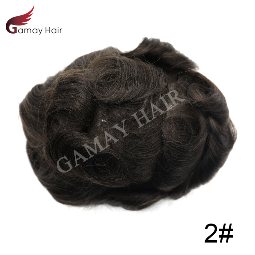 Ultra Thin Skin Mens Toupee Hairpiece Invisible Poly PU Hair ...