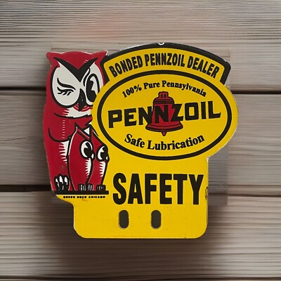 Bonded Penzoil Dealer Pure Pennsylvania Oil Safe Lubrication Safety Tag ...