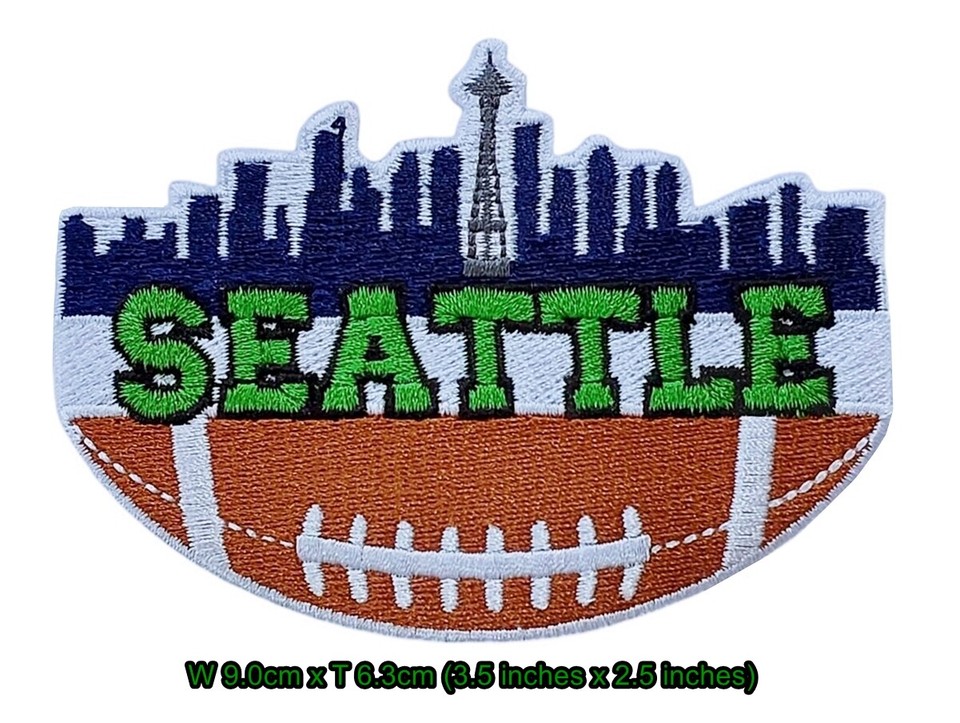Seattle Seahawks NFL Footballs Logo Patches Embroidery iron, sewing on ...