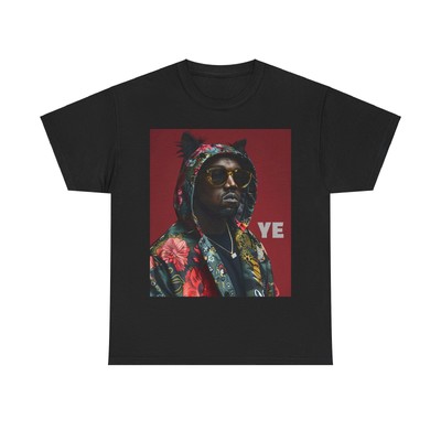 KANYE WEST YE CAT HOODIE GRAPHIC DESIGN TEE SHIRT TSHIRT DOPE ART HIP ...