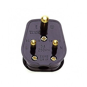 5a amp Round Plug Quality Brand Black New | eBay
