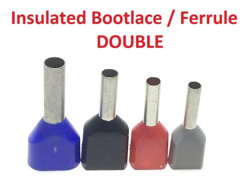 .Cabac Bootlace Pin Crimp Ferrule Insulated - DOUBLE - Wire sizes : 1 ...