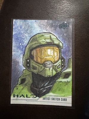 Upper Deck Halo Legacy Collection Artist Sketch Card 1/1 Master Chief ...
