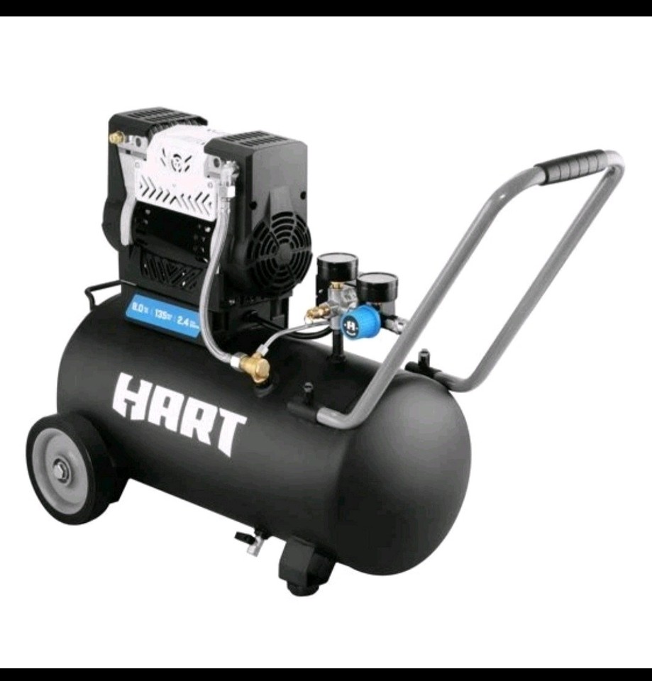 HART Black 135 PSI Oil-Free Electric Air Compressor 8 gal | eBay