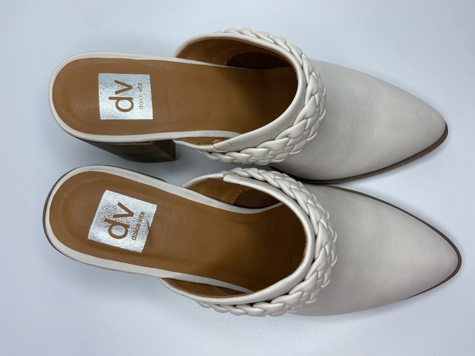 DV Dolce Vita Women's Trinity Bone Colored Mules Size 10 | eBay