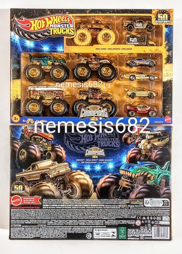 Hot Wheels Monster Trucks 50 Bigfoot Trophy Champions Rare 50th ...