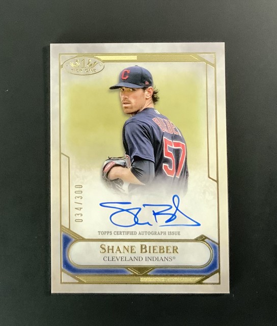 2021 Topps Tier One - Tier One Talent Autographs #T1TA-SB Shane Bieber ...