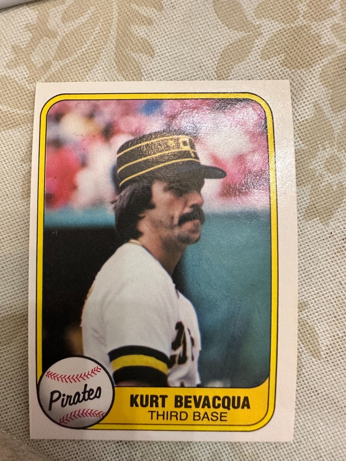 1981 Fleer - P on Cap facing left (error) #382 Kurt Bevacqua | eBay