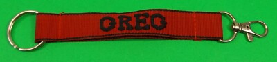 GREG Lanyard Keychain Keyring Name Personalized Red & Black Short NEW ...