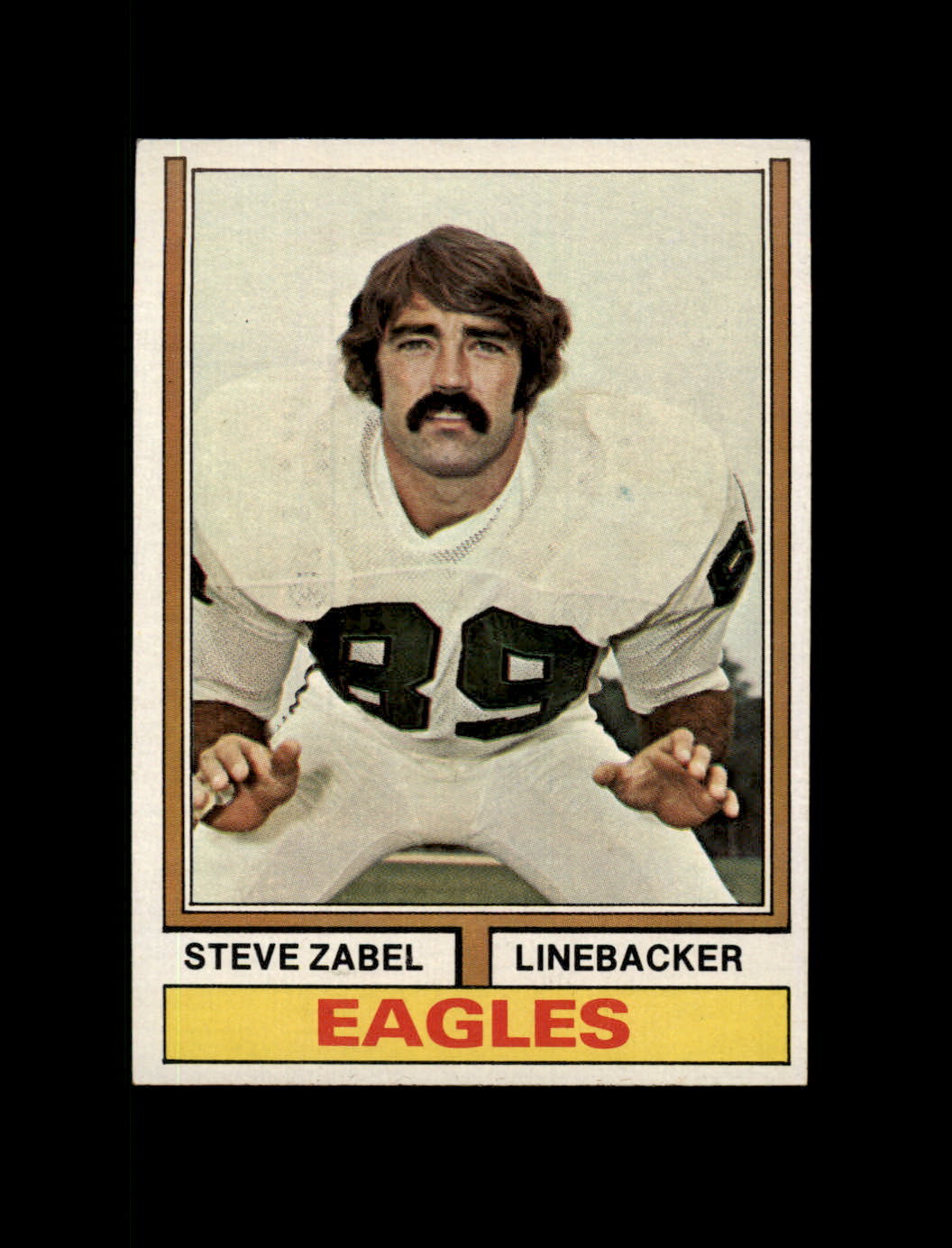 1974 Topps Football #428 Steve Zabel (Eagles) NM | eBay