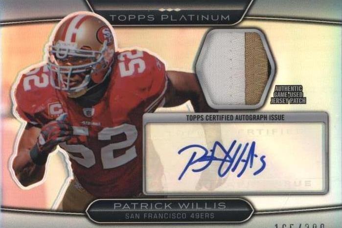 2010 Topps Platinum - Autographed Refractor Patch Patrick Willis #ARP ...