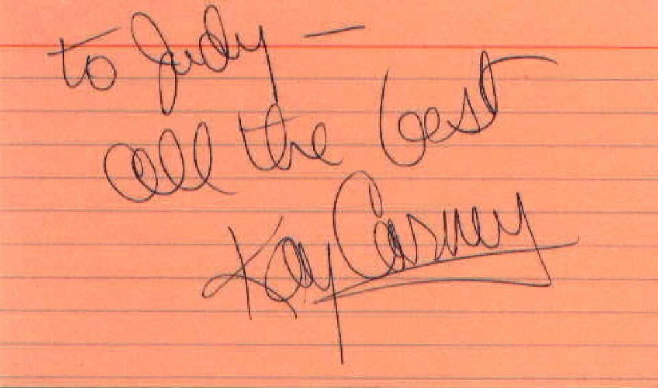 KAY CARNEY - Actress - Andy Milligan's The Promiscuous Sex - Autograph ...