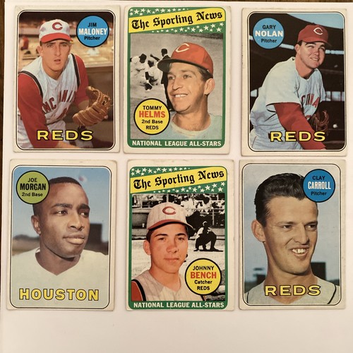 1969 Topps Baseball 6 Card Lot Bench Morgan Helms Nolan Maloney Carroll ...