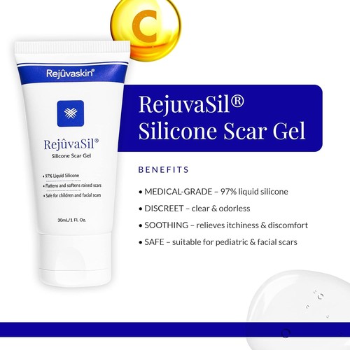 Rejuvaskin RejuvaSil Silicone Scar Gel, Scar Treatment for Surgical ...