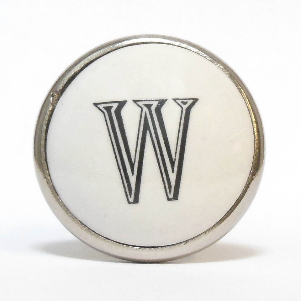 Ceramic Alphabet Letter Number Porcelain cupboard door Knobs | eBay UK