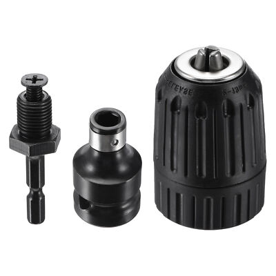Keyless Drill Chuck 2-13mm Capacity 1/2-20UNF Thread with Hex Shank ...