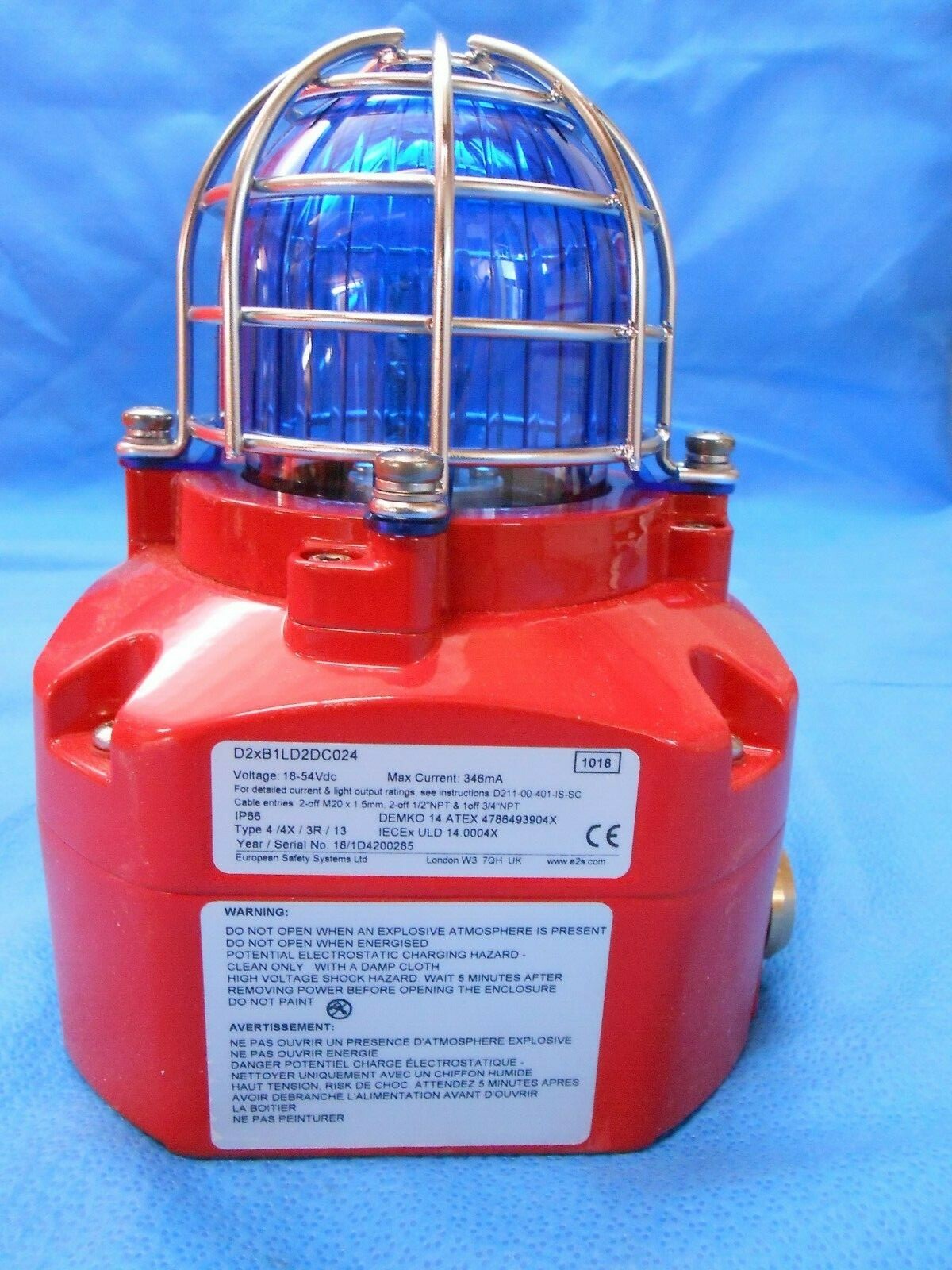 E2S D2xB1LD2 - D2xB1LD2DC0234MB1A1R/B LED 24VDC explosion proof blue ...