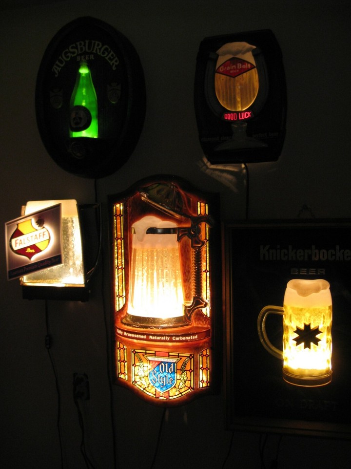 *BEST* ANTIQUE VTG 1960's FALSTAFF BEER BUBBLER BUBBLING BAR LIGHT ...