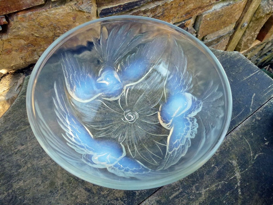 Art Deco Jobling Glass Bowl With Birds,Registered Design 1933. Lalique ...