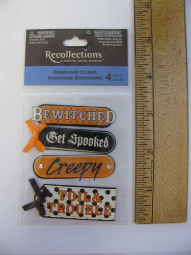 Recollections HALLOWEEN Stickers Bewitched Get Spooked Creepy Toil ...