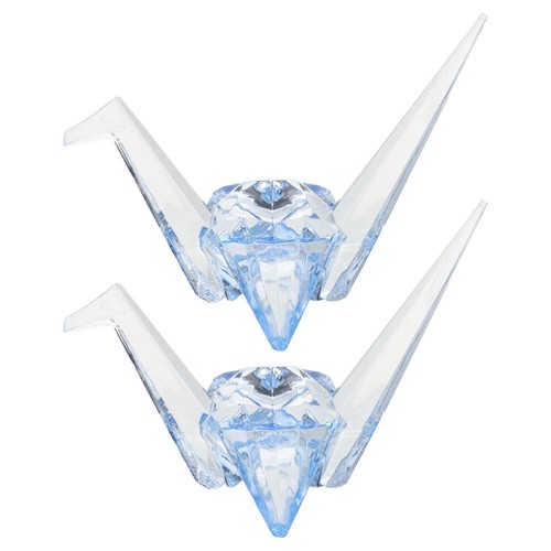 2PCS Simulated Origami Crane Model Decoration Desktop Acrylic Made ...