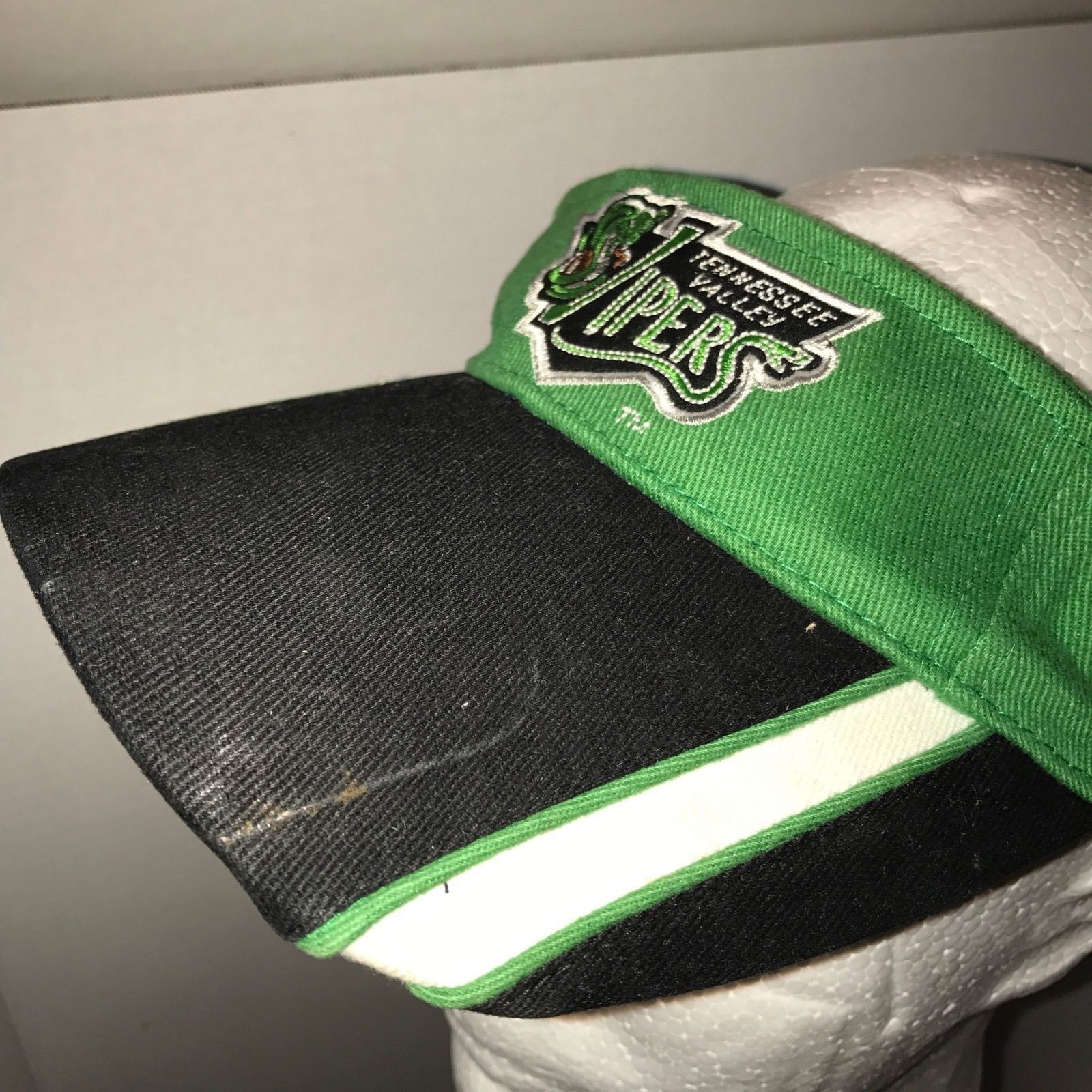 AFL Tennessee Valley Vipers Visor Autographed by #00 Vinnie the Viper ...