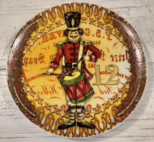 Pottery Barn 12 Days of Christmas Salad Plate Drummer Drum #12 Plate ...